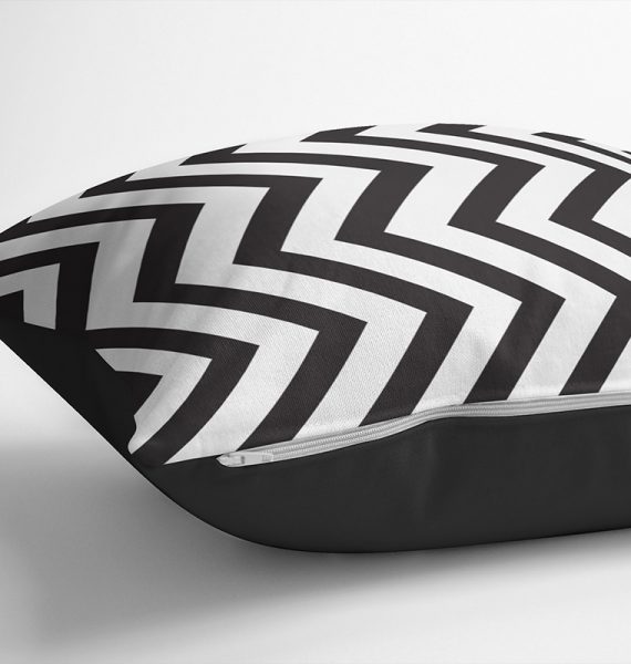 כרית זיגזג שחור לבן CP-011 – BOTTA